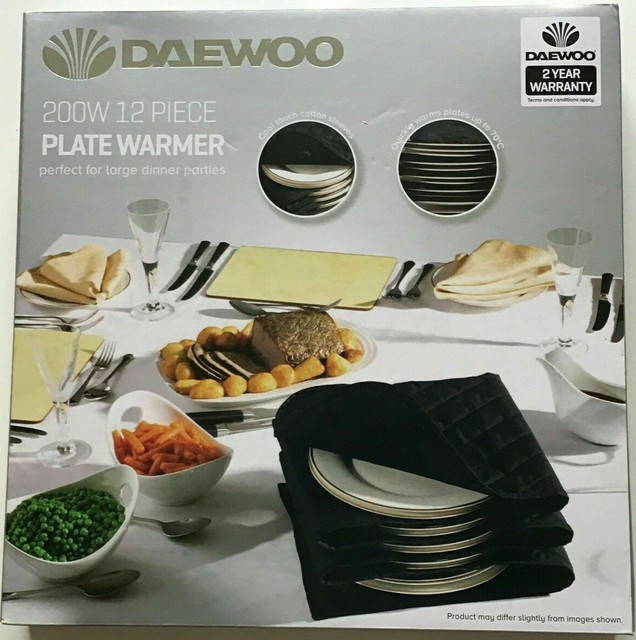 Daewoo Electric Dinner Plate Warmer Fits 12 Plates 70°c Folds Takeaway ...