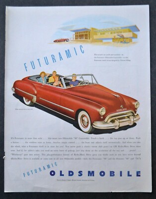 1948 Vincent Kling modern house are Oldsmobile 98 convertible vintage ...