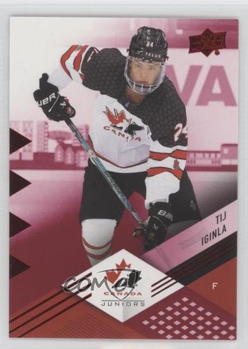 2024 Upper Deck Team Canada Juniors Red Foil Tij Iginla #27 | eBay