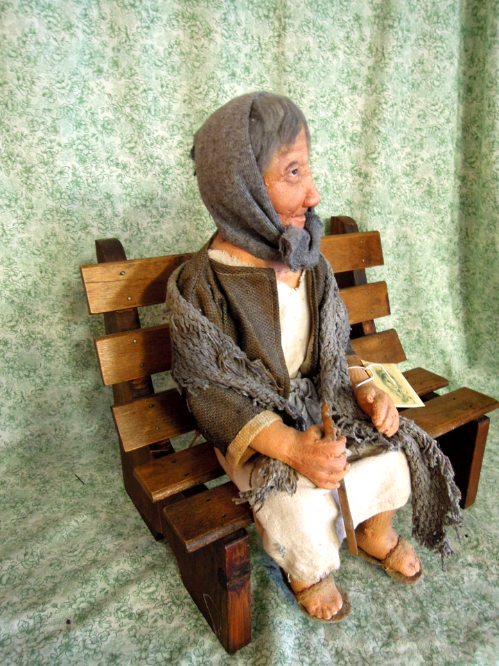 Den-744 Dianne DENGEL doll "PARK BENCH SITTER - LOST & ALONE" doll ...