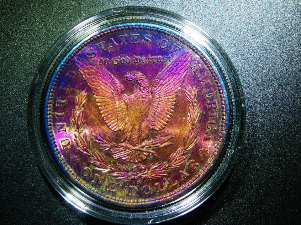 UNC.+/MS 1881-S MORGAN SILVER DOLLAR BEAUTIFULLY TONED COLLECTOR GRADE ...
