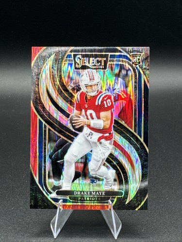 2024 Panini Select - Premier Level Drake Maye #113 Black & Red Shock ...