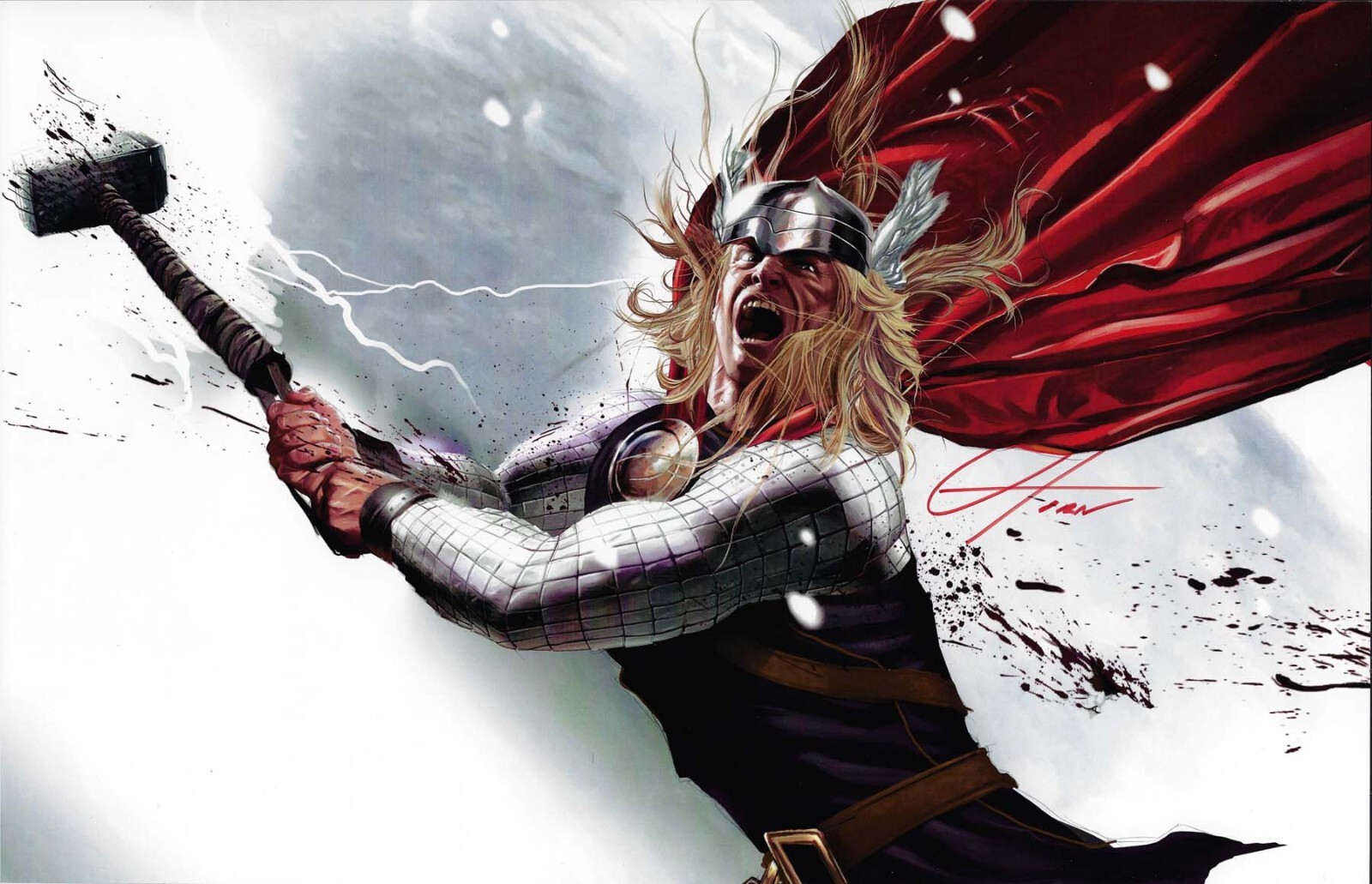 THOR Art Print MARVEL Comics Greg HORN Avengers SIGNED | eBay