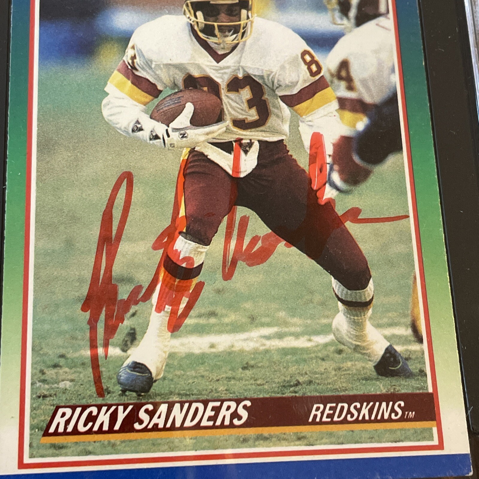 1990 Score Ricky Sanders #389 Washington Redskins SIGNED AUTOGRAPH SGC ...