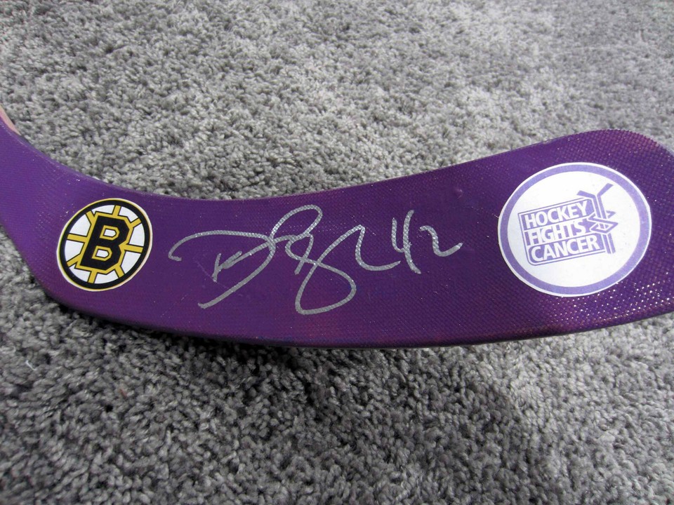 DAVID BACKES Boston Bruins Autographed SIGNED Hockey Fights Cancer ...