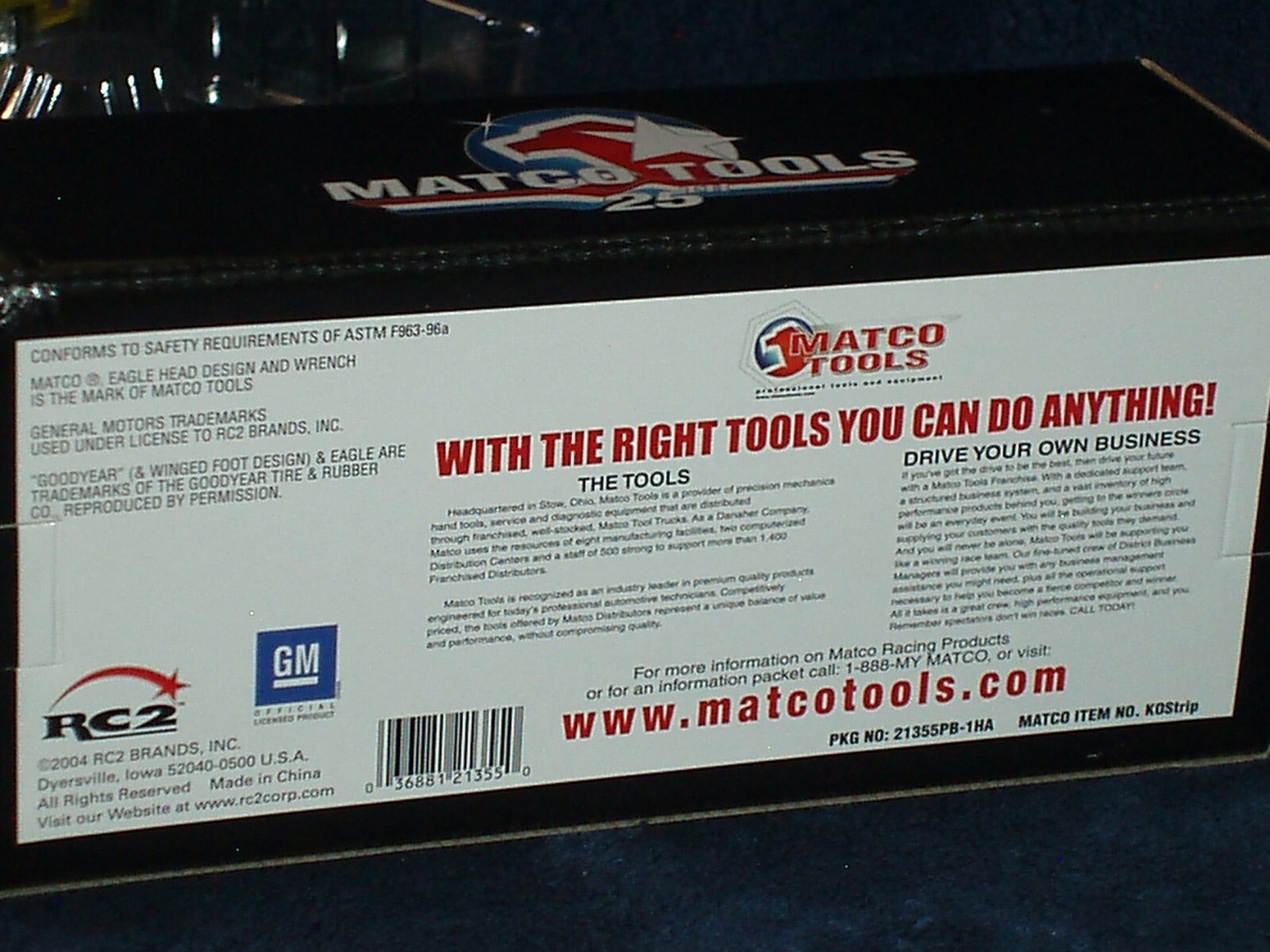 MATCO TOOLS/RACING CHAMPIONs 1969 CHEVY CAMARO 1/24 STREET MACHINE 2004 ...