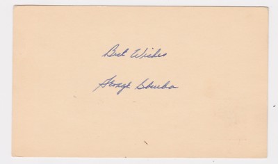 GEORGE SHUBA SIGNED MAY 1955 GPC GOVERNMENT AUTOGRAPH POSTCARD JSA ...