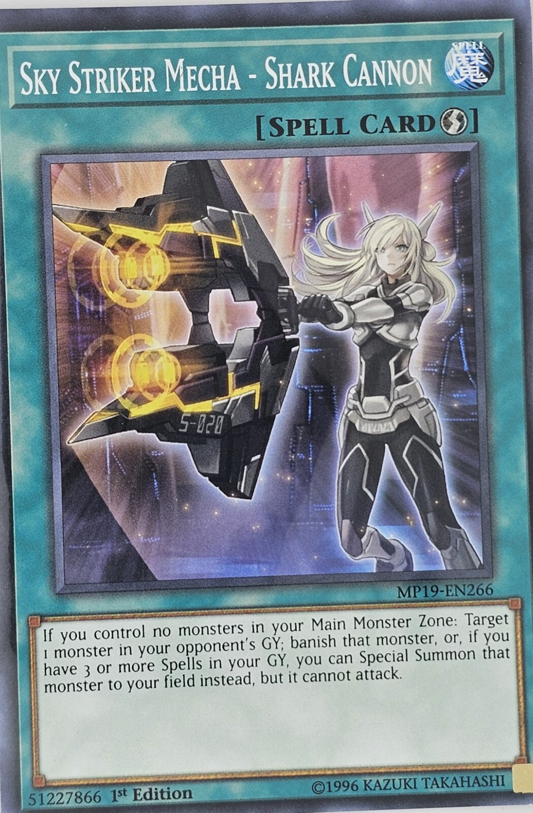 A830 YUGIOH SPELL CARD SKY STRIKER MECHA - SHARK CANNON MP19-EN266 | eBay