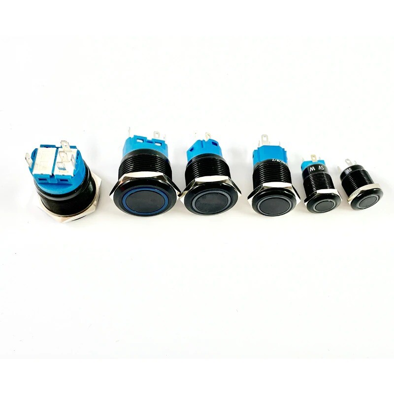 Metal Black Push Button Switch LED Momentary Latching Pc Boat Car Light ...