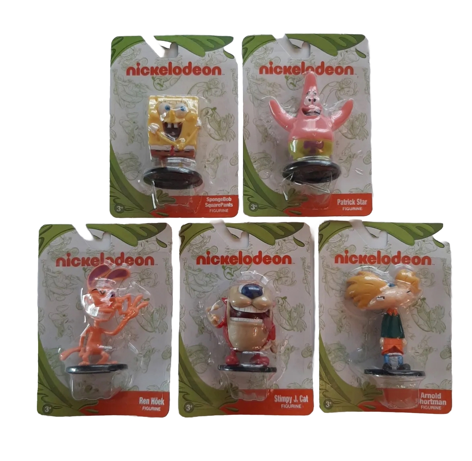Nickelodeon Mini Figures Spongebob Patrick Ren Stimpy Arnold Set of 5 ...