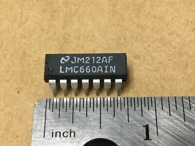 (1 PC) NATIONAL LMC660AIN Op Amp Quad AMP, CMOS, 14 Pin, Plastic, DIP ...