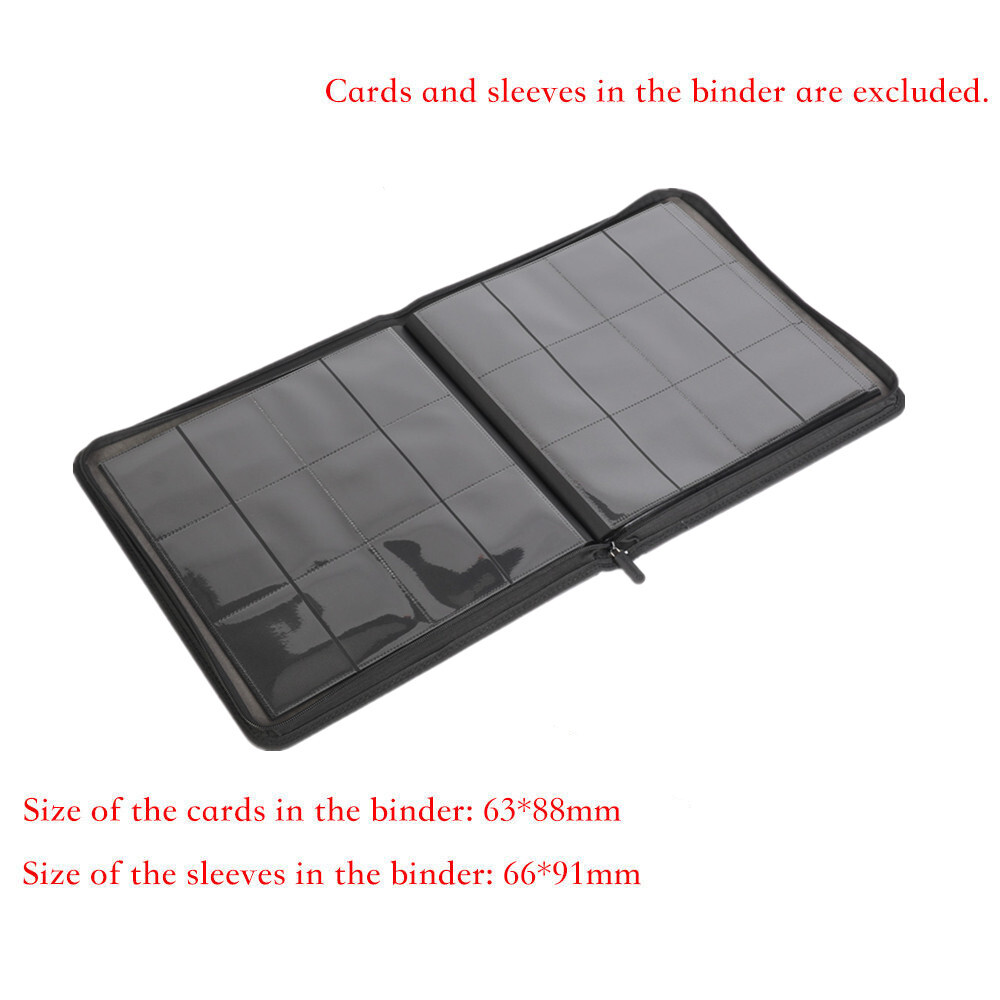 Premium Zip Card Binder 480 Slots - 12 Pocket Trading Card Album Folder ...