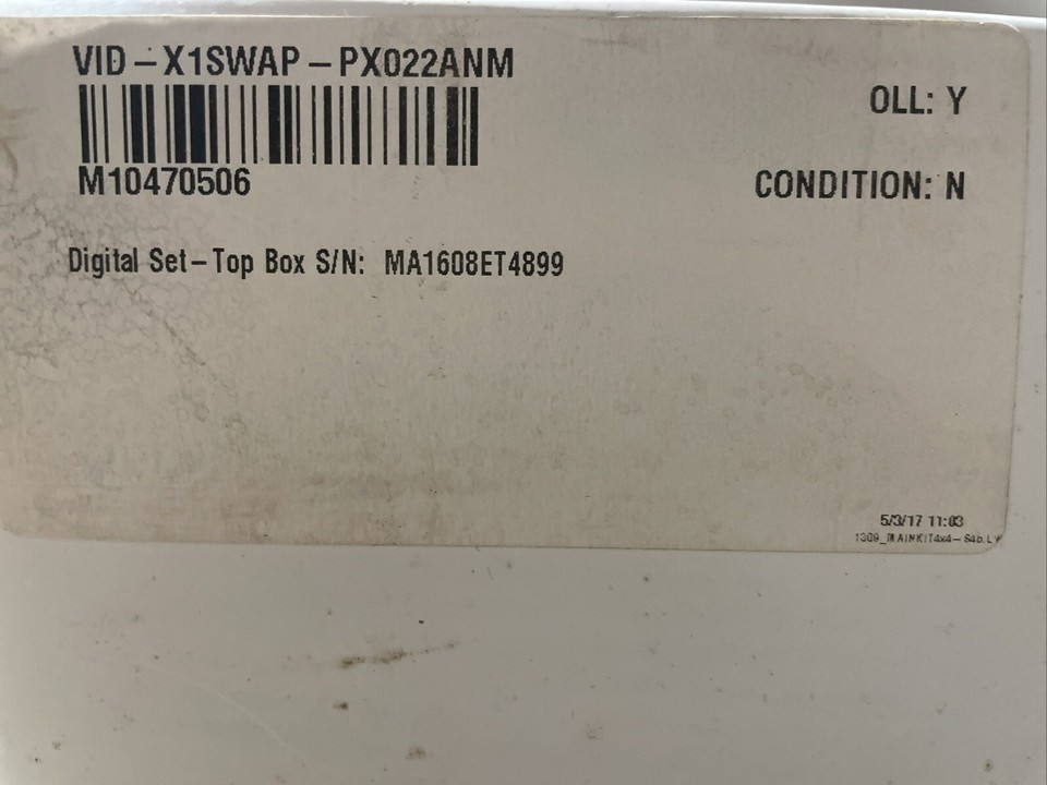 Comcast Xfinity X1 Entertainment Operating System VID-X1SWAP *IN OPEN ...