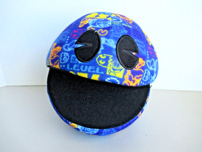 Pac-Man Plush 7" Toy Stuffed 80"s Blue Sticker Bomb Arcade Design NEW ...