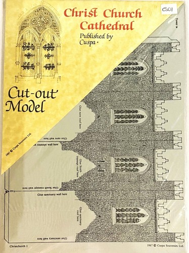 Vintage 1987 CHRIST CHURCH CATHEDRAL Cut-Out Model Cuspa Dublin ...