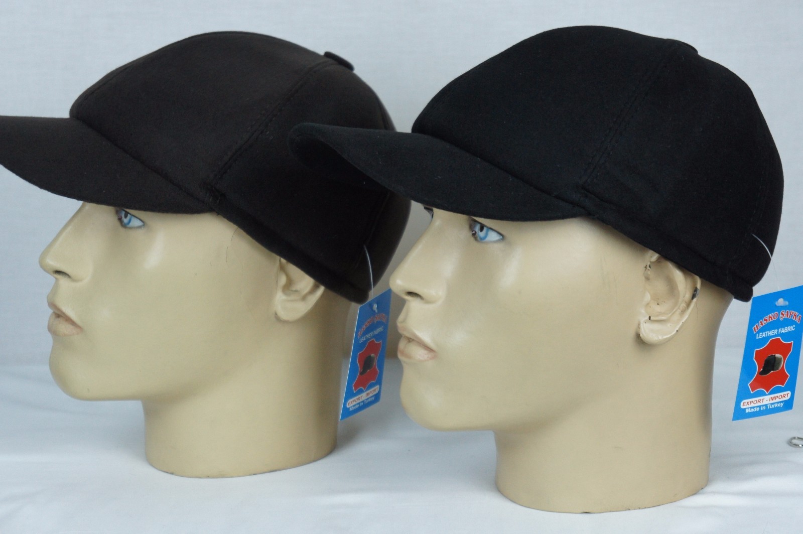 BROWN or BLACK Cashmere like BASEBALL TRUCKER TRAPPER EARFLAP CAP HAT M ...