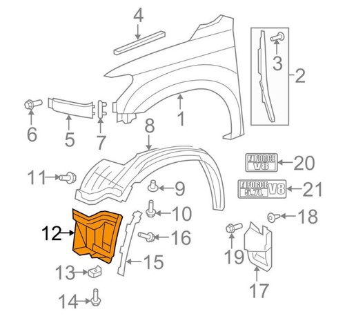 Genuine OEM Fender Liner Extension for Toyota 538060C020 | eBay
