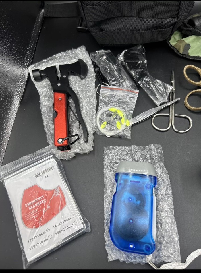 Emergency Survival Kit Bag First Aid Bug out Military Prepper Kit FREE ...