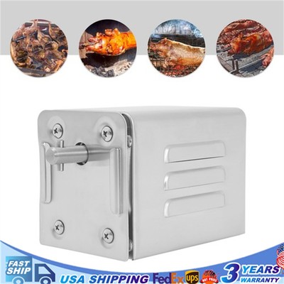 15W Electric Rotisserie Motor Stainless BBQ Grill Roaster Spit Rod ...