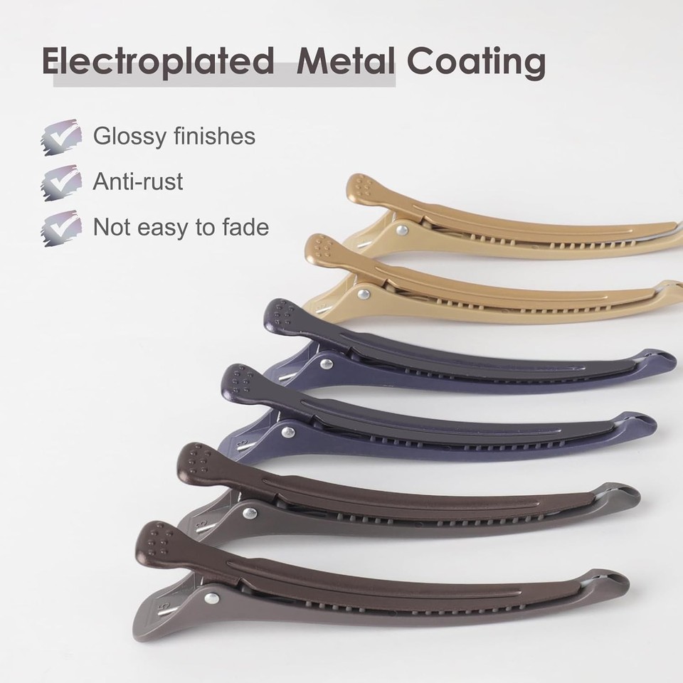 6pcs Hair Styling Clips - Salon Sectioning & Cutting Clips with ...