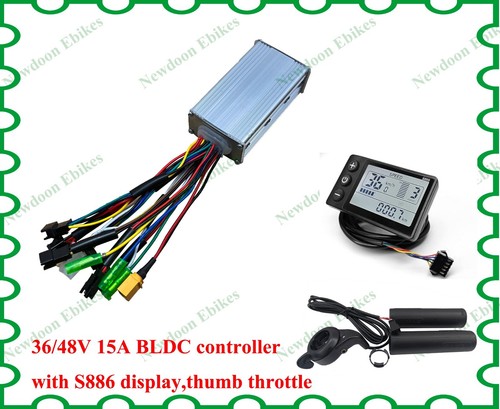 36V/48V 30A Brushless Controller Mini LCD S866 Display for E-Bike Bike ...
