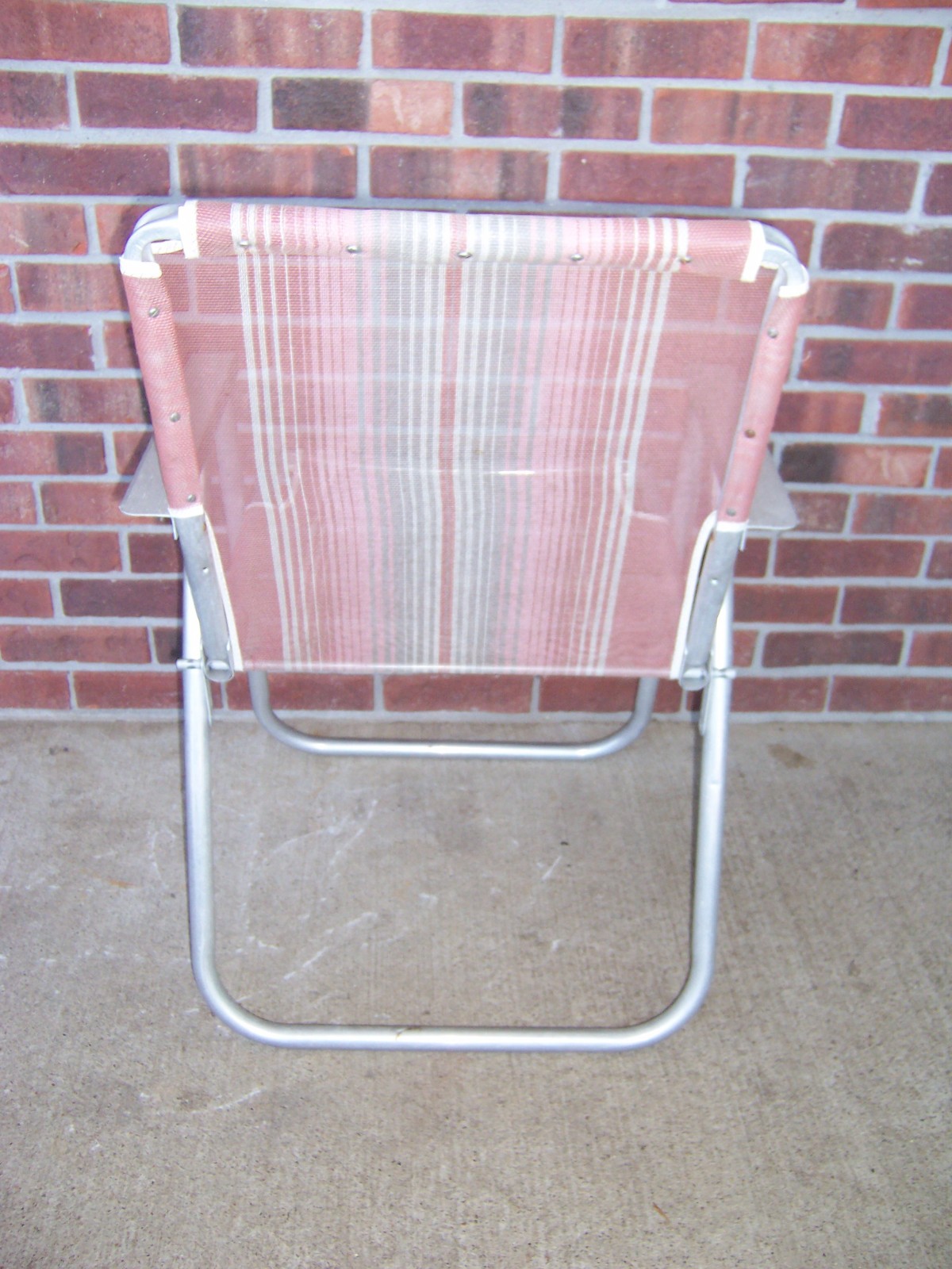 VINTAGE ALUMINIUM FOLDING LAWN CHAIR BEACH POOL CHAIR RETRO!! | eBay