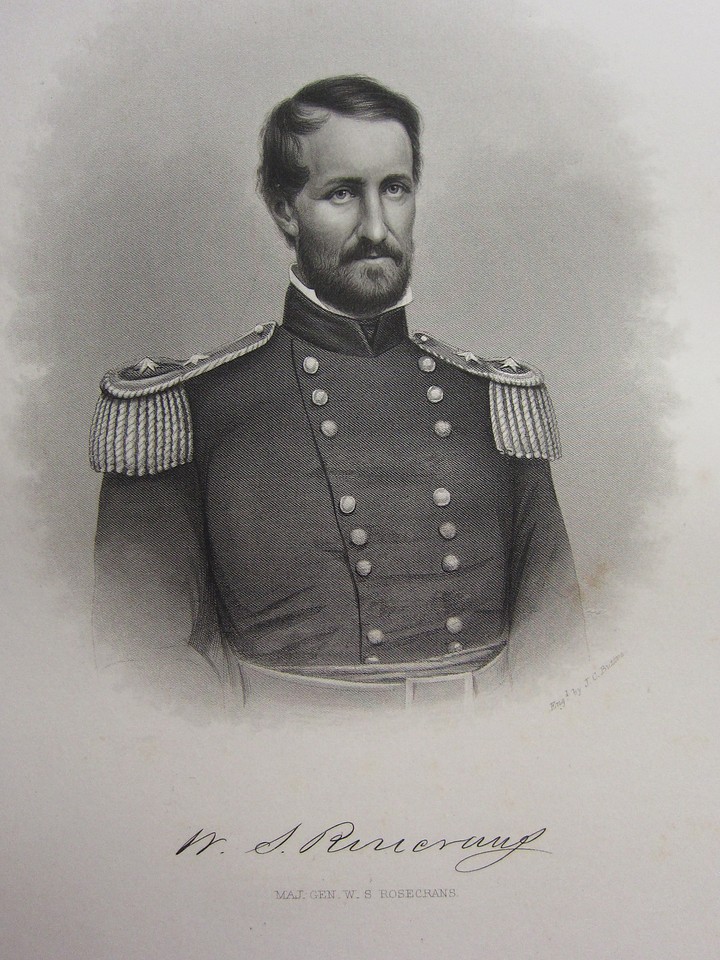 1863 ORIGINAL AMERICAN CIVIL WAR PRINT & BIOG MAJOR-GENERAL W. S ...