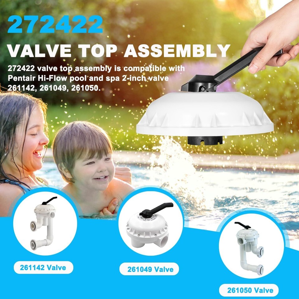 For Pentair 272422 Hi-Flow 2" Valve Top Assembly Replace 261049, 261050 ...