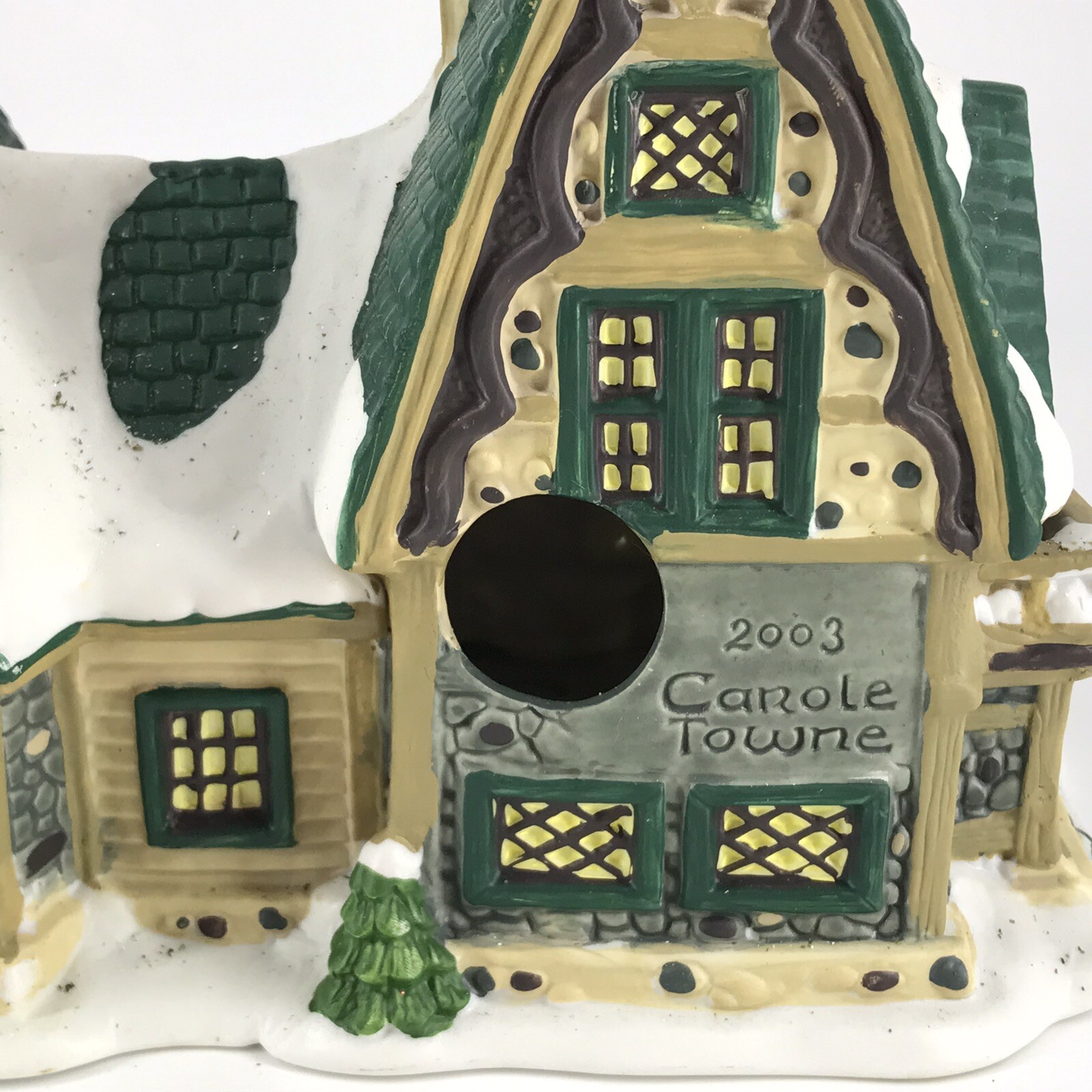 Carole Towne collection 2003 WHITE OAK LODGE Lighted Christmas House | eBay
