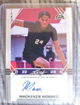 MACKENZIE MGBAKO Duke 2022-23 Leaf Basketball WHITE Autograph AUTO | eBay