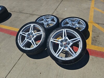 19" + 20" Chevy Corvette C8 OEM wheels rims 14007 14008 tires 2022 2023 ...