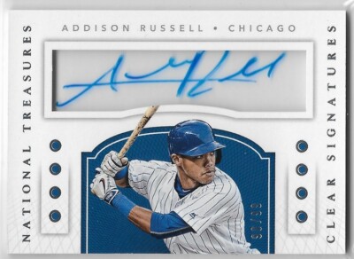 2016 National Treasures Clear Signatures ADDISON RUSSELL Auto/Autograph ...
