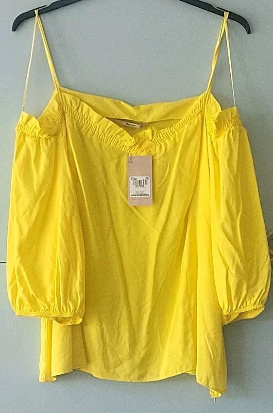 Yellow Blouses Tops Yellow Flared Short Sleeve Blouse – AX Paris