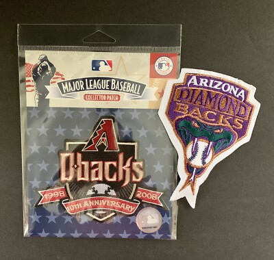 Arizona Diamondbacks 10th Anniversary Patch + Diamondbacks Sleeve Patch ...