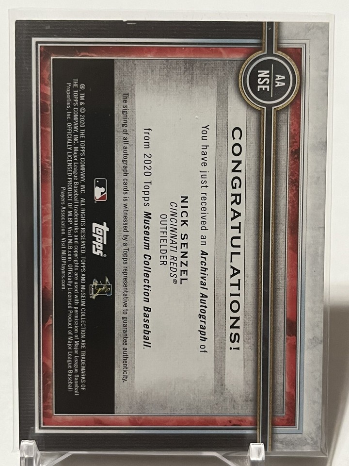 2020 Topps Museum Nick Senzel Archival Auto /199 | eBay