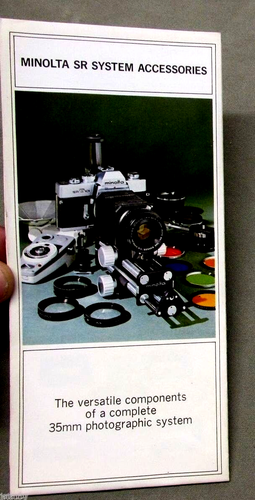Vintage MINOLTA SR ACCESSORIES CAMERA SALES BROCHURE PAMPHLET BOOKLET ...