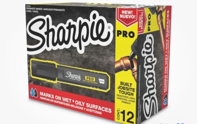 Sharpie PRO Permanent Markers Chisel Tip Black 12/Pack (2018326A) | eBay