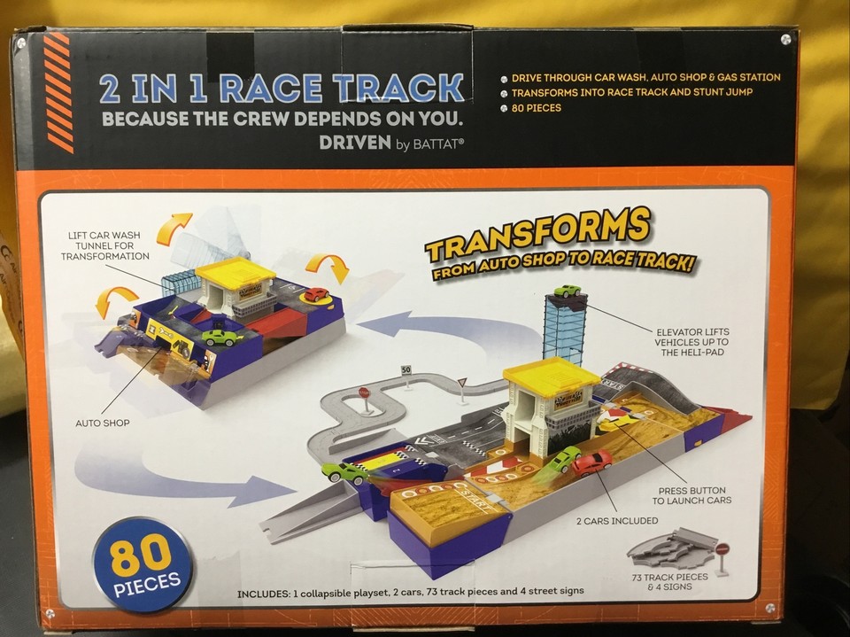 Driven by Battat 80 Piece Mini Race Track Pocket Series Micro Machines ...