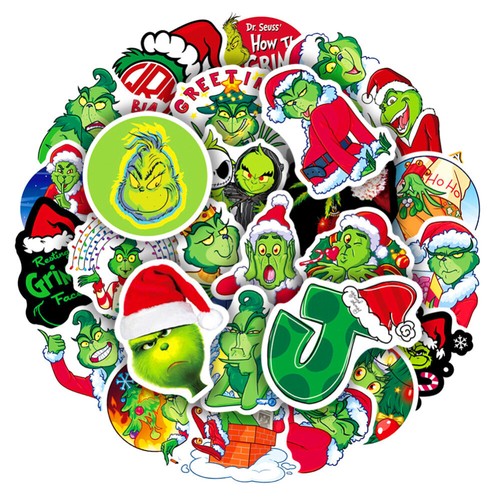 150x The Grinch Vinyl Stickers Decal Waterproof Kids Car Laptop Phone ...
