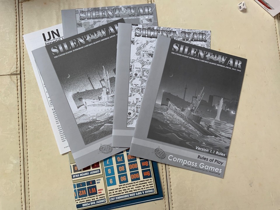 Compass Games Silent War 1.1 + IJN expansion partially punched complete ...