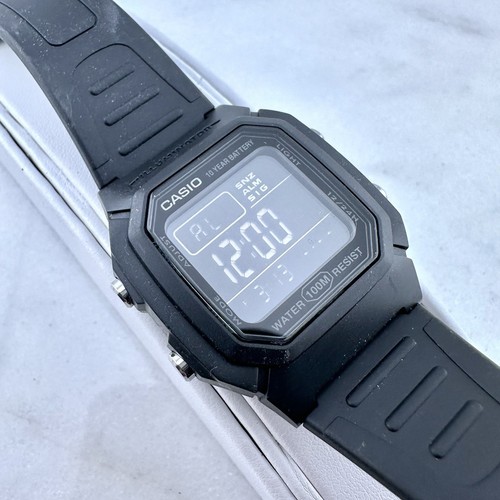 Casio Illuminator Watch Men 38mm Digital Black Backlight 3240 W-800H ...