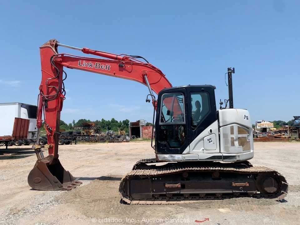 2014 Link Belt 145X3 Excavator Cab Aux Hydraulics Trackhoe Q/C bidadoo ...