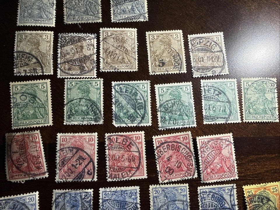 German Stamps Coat Of Arms Late 1800’s Lot Of 36 Stamps | eBay