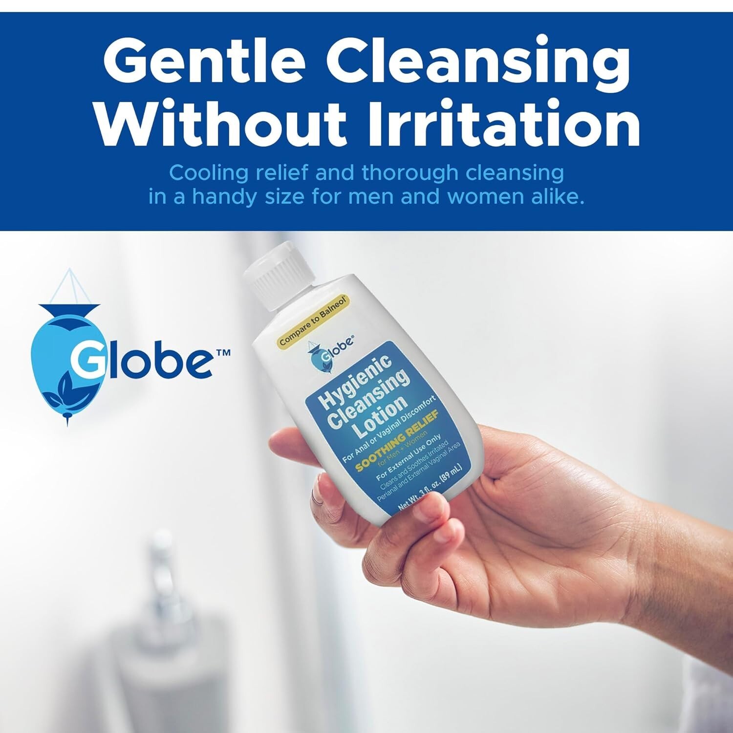 Globe Hygienic Cleansing Lotion for Men and Women, Discomfort, Pain ...