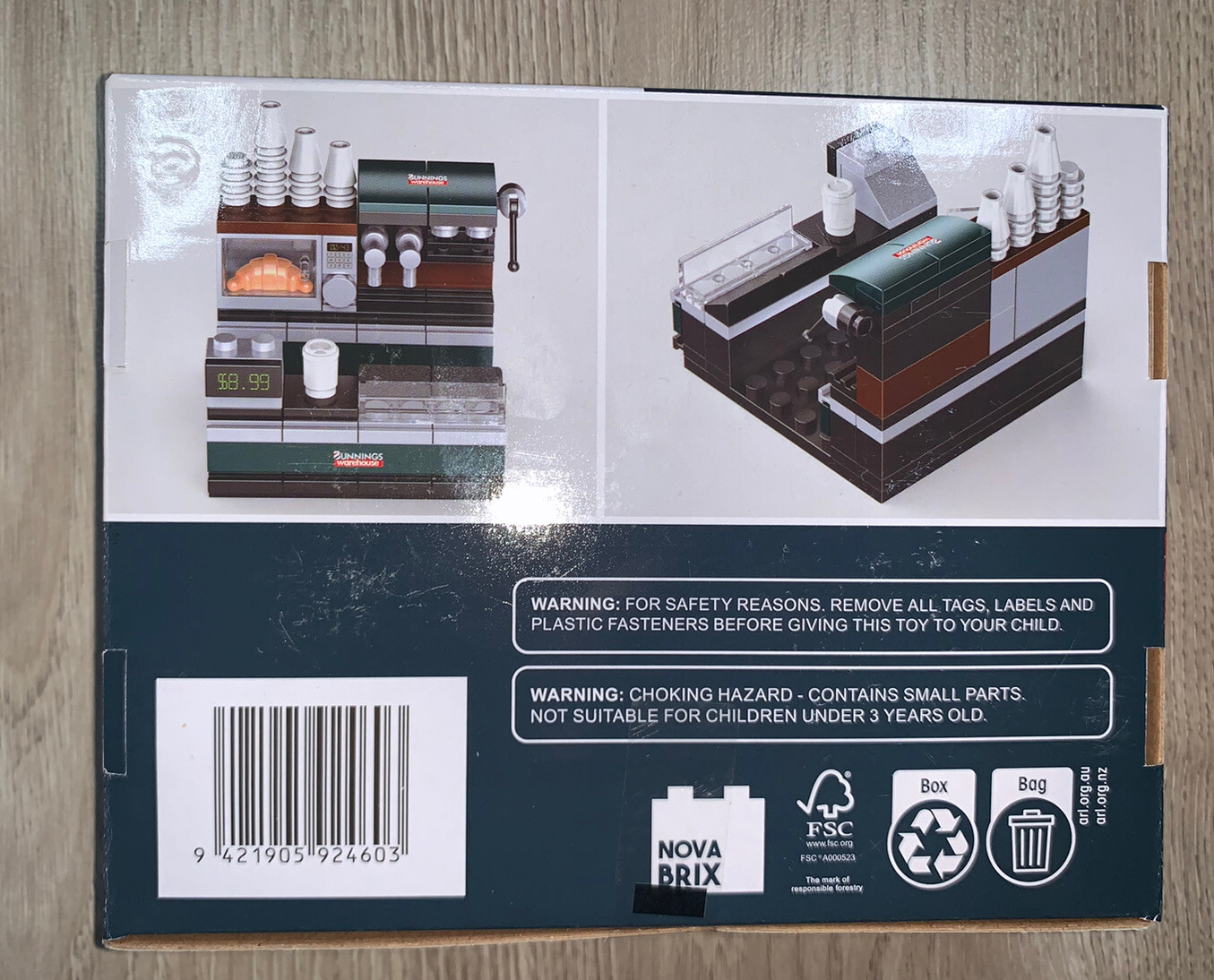 Bunnings Warehouse Building Block Cafe Blocks 75pc Toy Coffee Shop ...