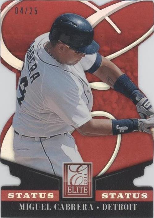 2014 Panini Donruss - Elite Miguel Cabrera #17 Status Red Die-Cut /25 ...