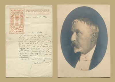 Gabriel Pierne (1863-1937) - French composer - Autograph letter signed ...