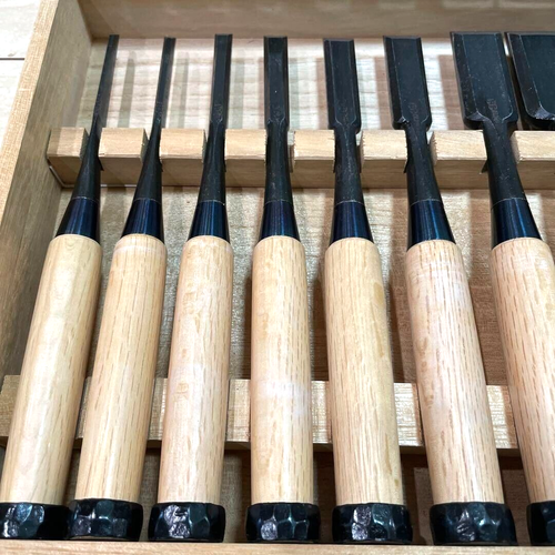 Yamahiro Vintage Oire Nomi Japanese Bench Chisels Set of 10 Mentori White Oak | eBay