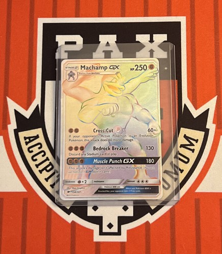 Machamp GX 154/147 Rainbow Rare Burning Shadows Pokemon | eBay