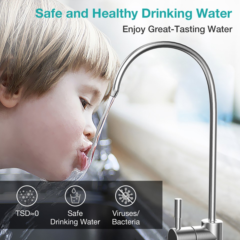 SimPure WP-400GPD Tankless Reverse Osmosis Water Filter System+1 Year ...